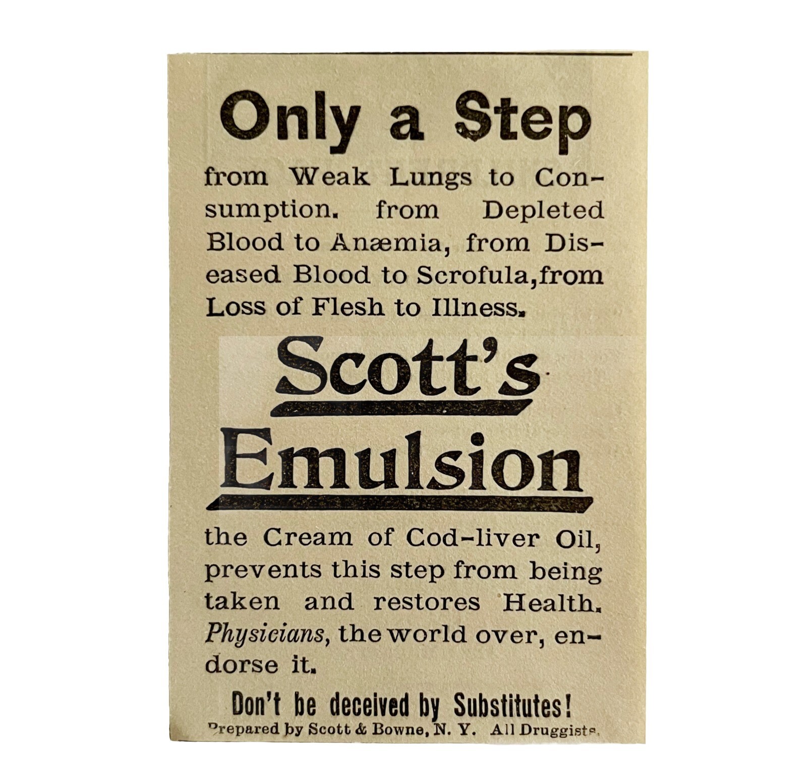 Scott's Emulsion Cod Liver Medicine 1894 Advertisement Victorian ...