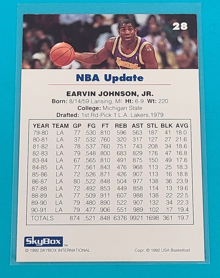 1992 SkyBox USA #28 Magic Johnson USA Basketball Card Z4 | eBay
