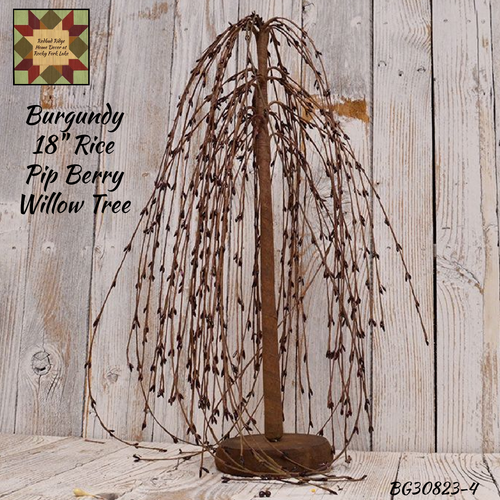 Willow Tree Burgundy Rice Pip Berry 18" BG30823-4 | eBay