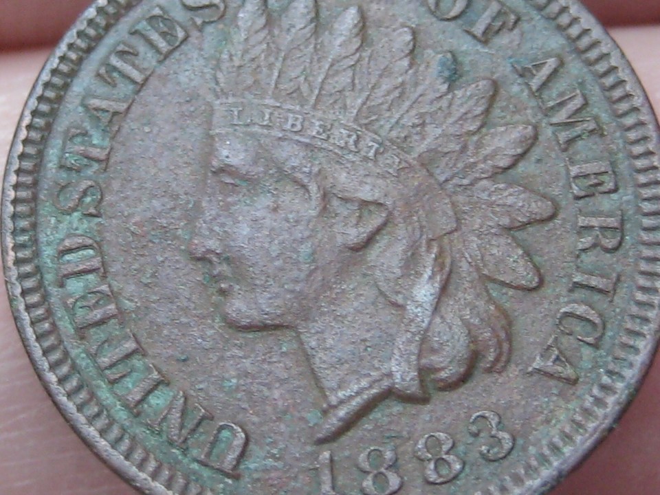 1883 Indian Head Cent Penny- XF/AU Details, 2.5 Diamonds | eBay