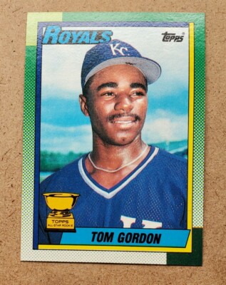 1990 Topps Tom Gordon #752 ROOKIE Kansas City Royals All Star Gold Cup ...