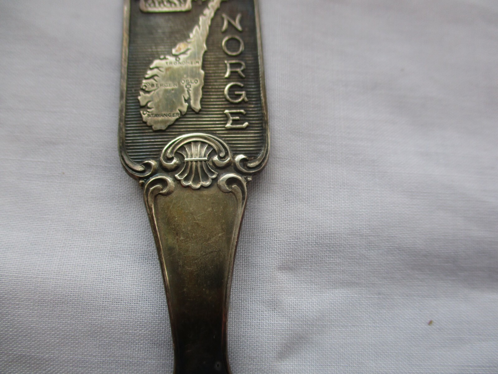 Vintage Silver NORWEGIAN SÆTHER CO 830S 'NORGE' NORWAY MAP SOUVENIR ...