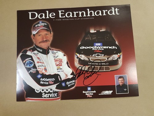 Dale Earnhardt Autograph Photo 8x10 Signed SPORTS Racing star | eBay