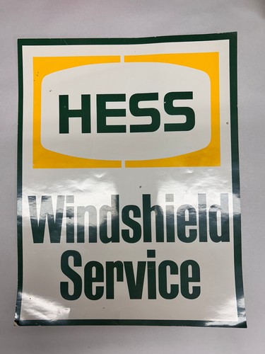 Vintage 1970s Hess Service Station Windshield Service Sticker Decal | eBay