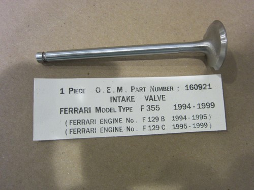 Ferrari 355 - Intake Valve (NEW) Part# 160921 | eBay