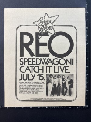 REO SPEEDWAGON LIVE STAR FLEET RADIO 1980 14X11" USA Press Advert ...