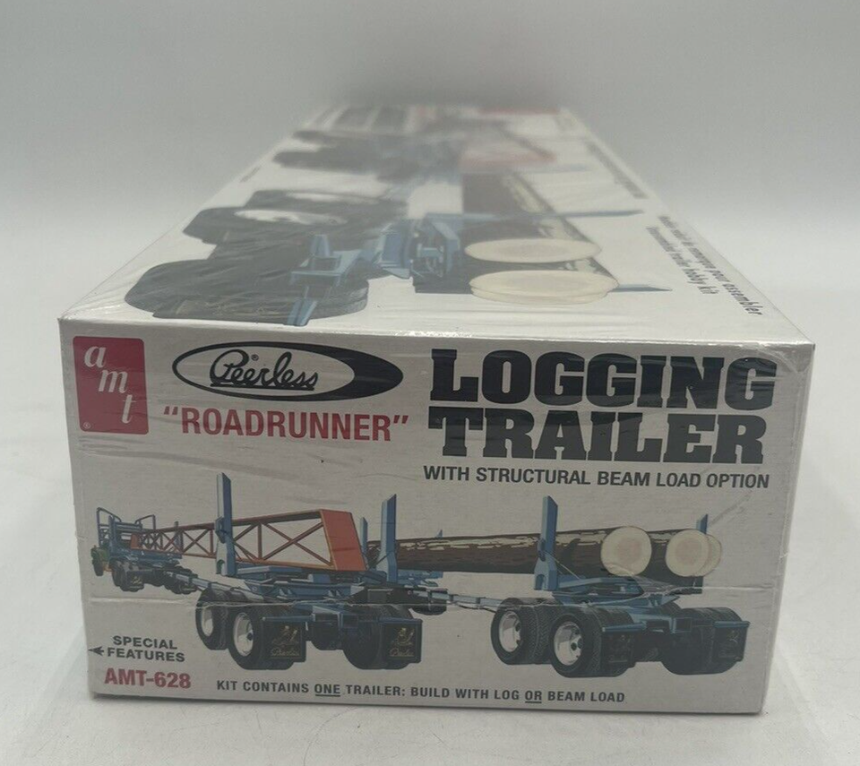 AMT Peerless "Roadrunner" Logging Trailer 1/25 Scale Plastic Model Kit ...