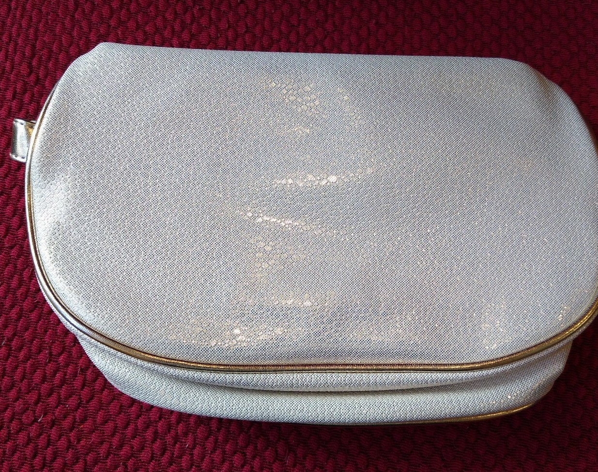 Jafra Gold Cosmetic Bag with Zipper 10x6.5"x3" Set of 2. | eBay
