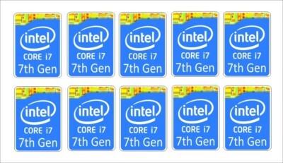 Intel Core 7th Gen Stickers TEN (10) 22 x 16 mm each | eBay Australia
