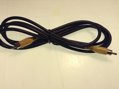 TV Television 6 Ft Composite Video Cable 2 Male Yellow Ends Cable Cord ...