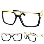 Oversized Classic Retro Hip Hop Rapper Clear Lens EYE GLASSES Black ...