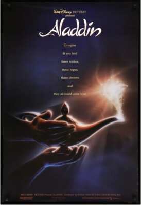 Walt Disney's ALADDIN 1992 Advance Teaser DS 2 Sided 27x40" US Movie ...
