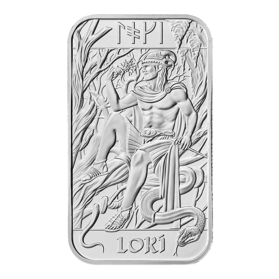 Loki 1oz .999 Silver Bullion Bar Royal Mint Signed Anne Jessop In ...
