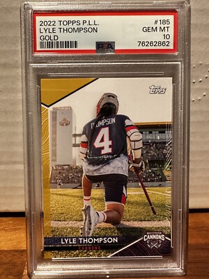 2022 Topps Premier Lacrosse League PLL GOLD card LYLE THOMPSON 16/50 ...