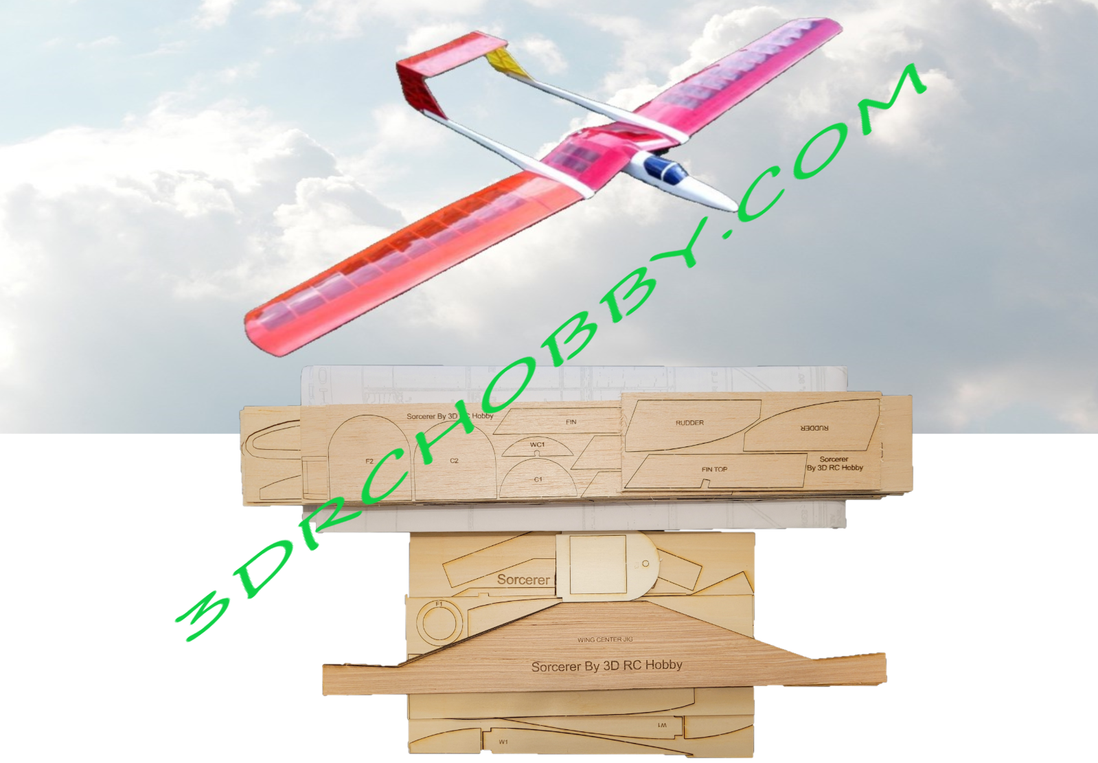 SORCERER 92" Wingspan R/C Airplane Laser Cut Balsa & Ply Short Kit | eBay