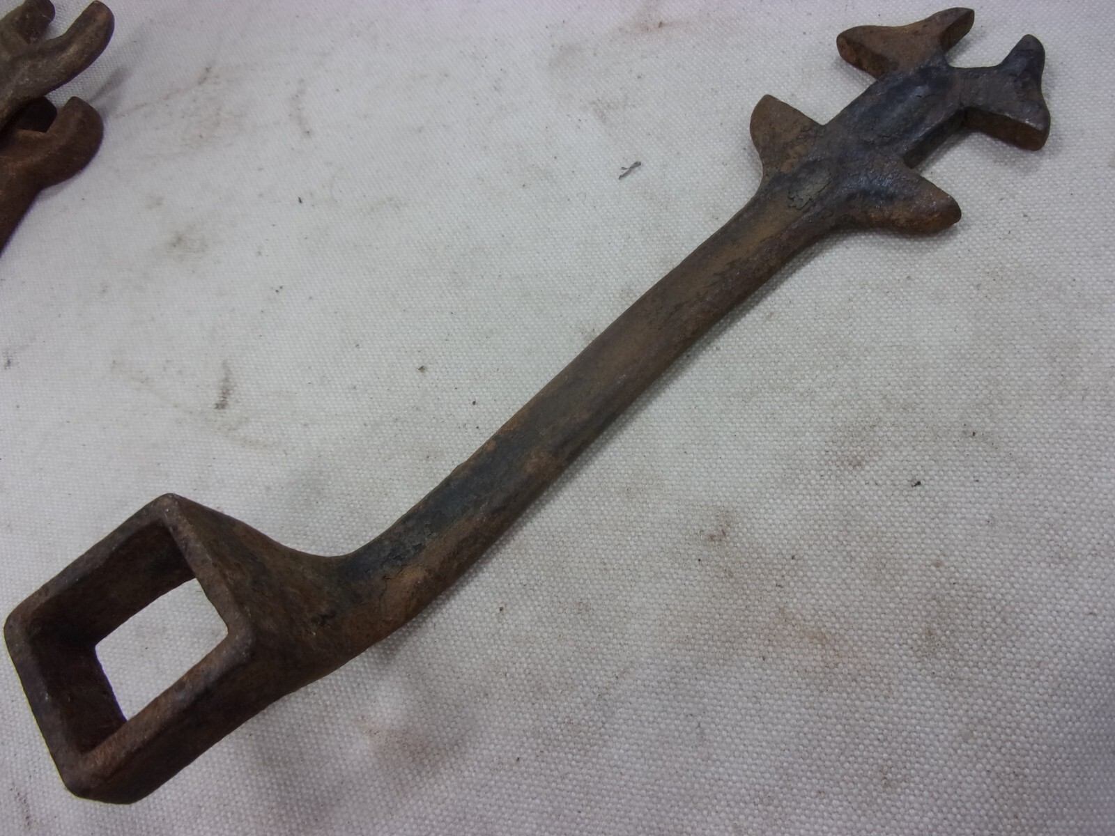 Lot of 3 Old Farm Implement Plow Wrenches Multi Tool Antique Vtg Square ...