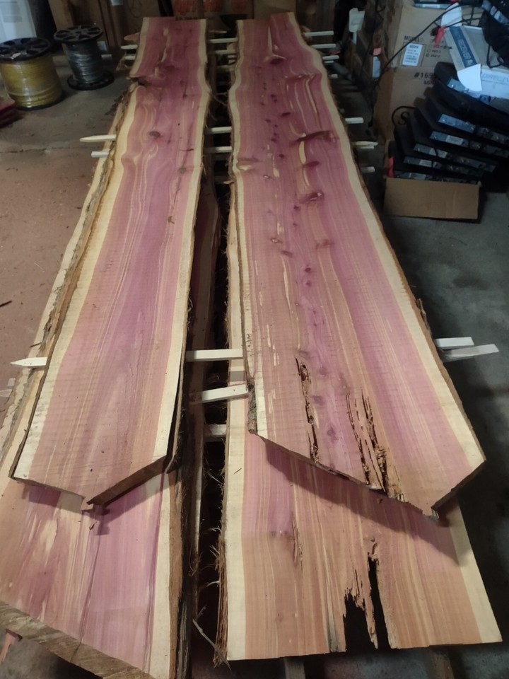 1" Thick Aromatic Cedar Live Edge Slabs / Various Sizes | eBay