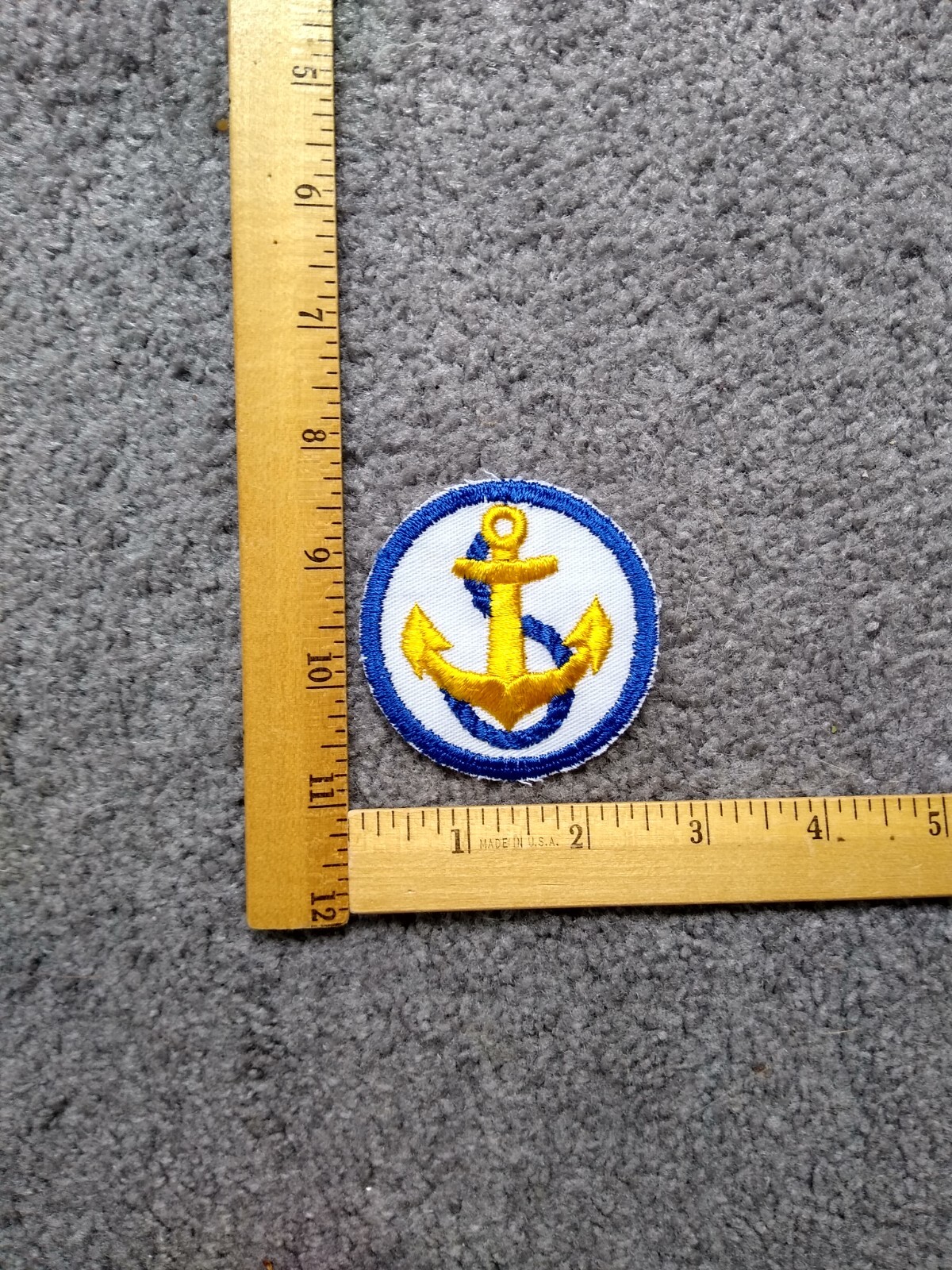LOT OF 25 ROUND ANCHORS GOLD WHITE AND BLUE PATCHES free shipping | eBay