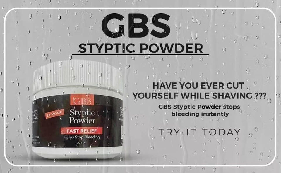 Styptic Powder Stop Bleeding First Aid Nosebleeds shaving cuts camping ...