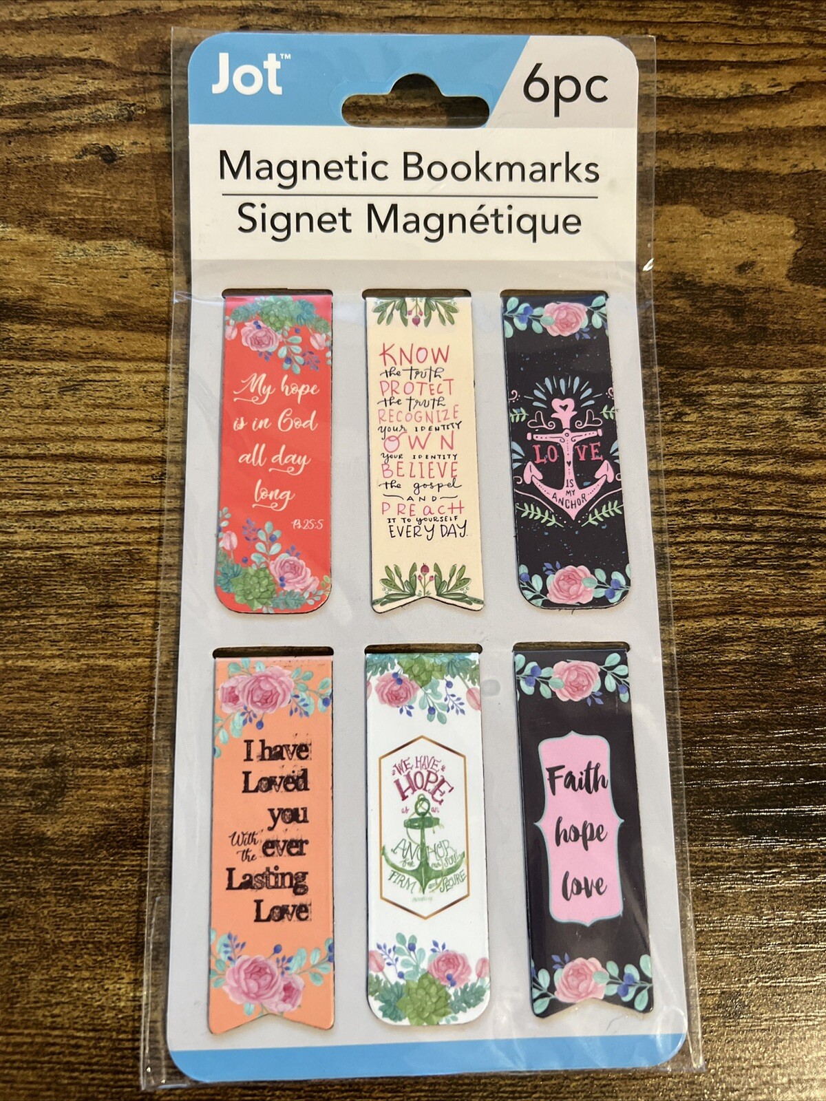 Religious Magnetic Bookmarks S/6, Faith Hope Love Bookmark Love Is My ...