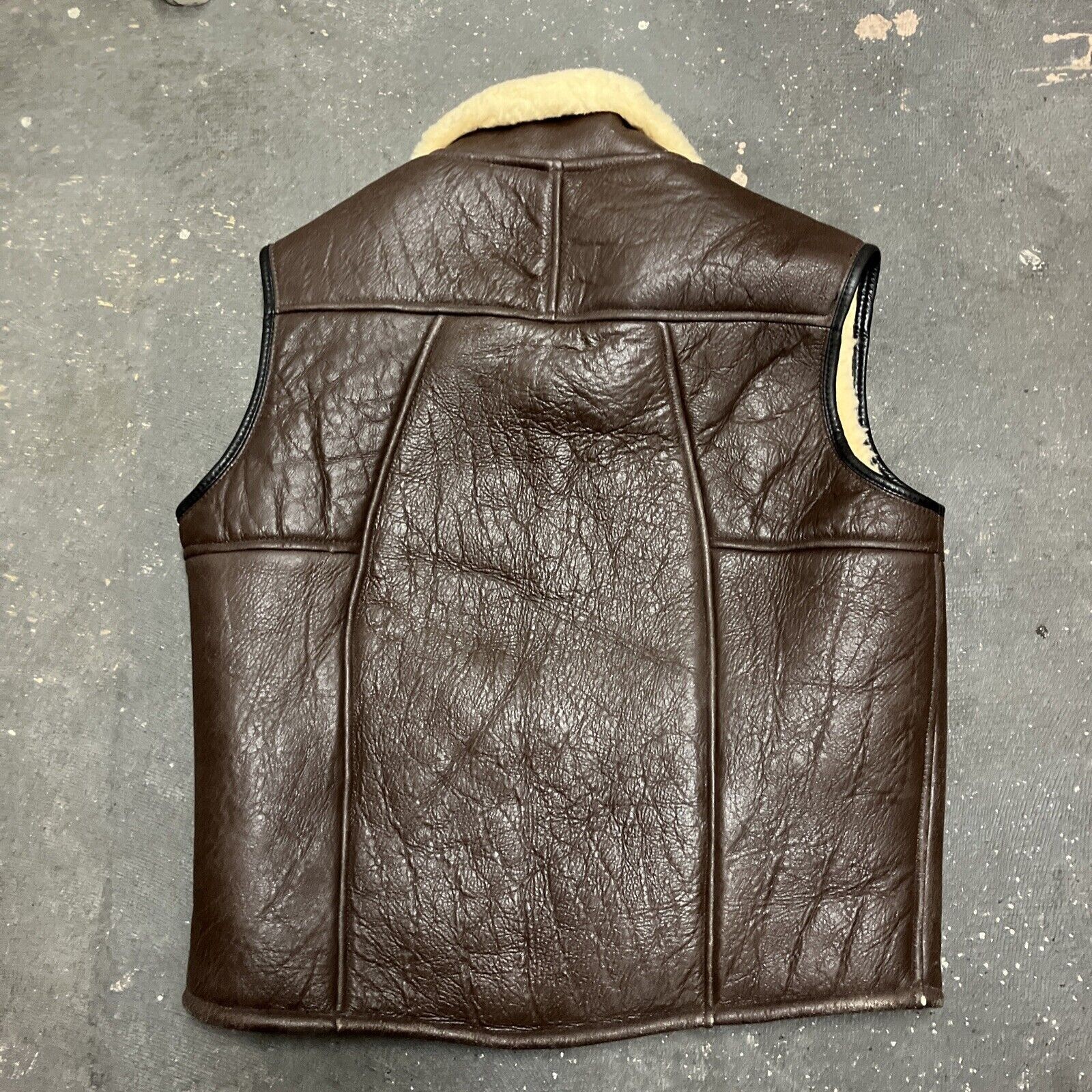 Men's Winter Sleeveless Vest Real Fur Shearling Genuine Sheepskin ...