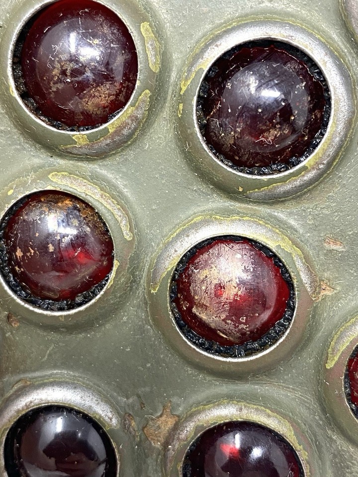 Vtg King Bee Foto-Ray No 295 Red Glass Marble Reflector 1940s Car Truck ...