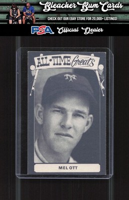 1975 TCMA All-Time Greats Hand Cut Panel Mel Ott Red Stats | eBay