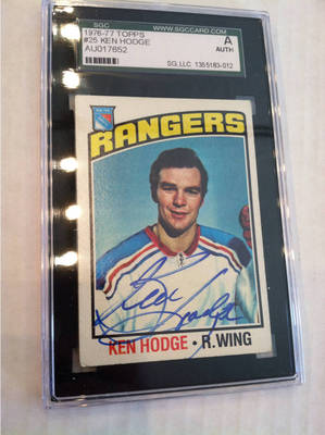 Ken Hodge Rangers Autographed 1976-77 Topps Card SGC A Authentic | eBay