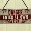 Keep Out Sign Hanging Door Sign For Boys Bedroom Man Cave Gamer Sign ...