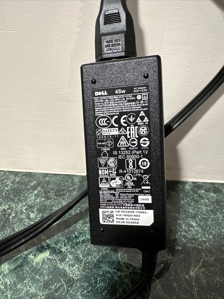 Genuine Dell HA45NM140 0285K Laptop AC Adapter Charger & Power Cord 45W ...