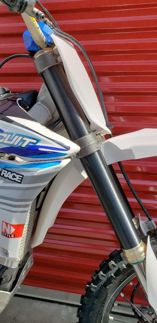 Fork Skins Guards Covers Black Brushed Aluminum Graphics BETA 125 200 ...