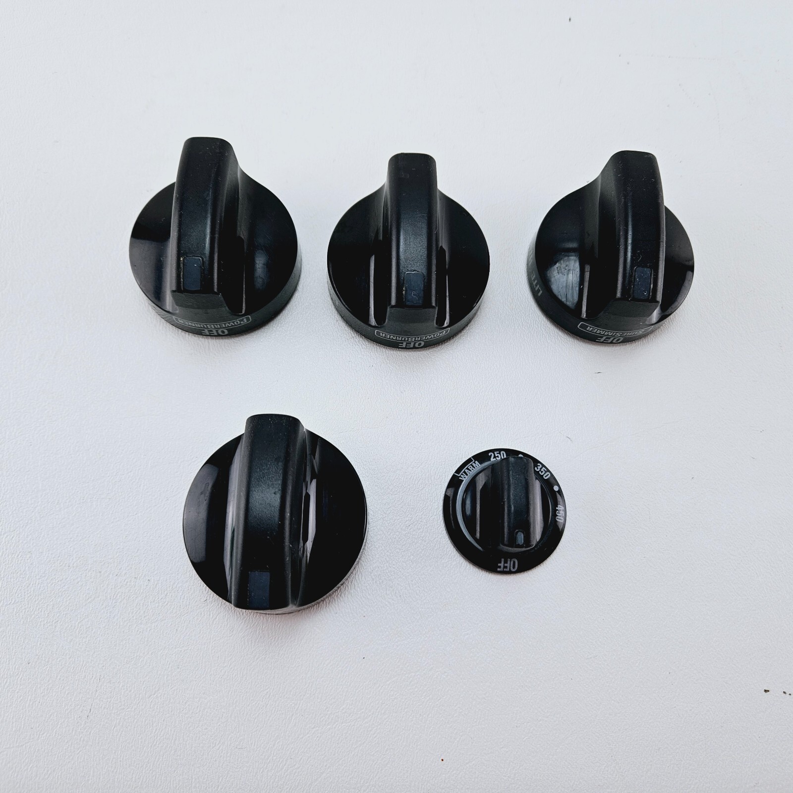 Genuine Kenmore Gas Range, Knob Set of 5 # 3194441(2) 4453617 3194438 ...