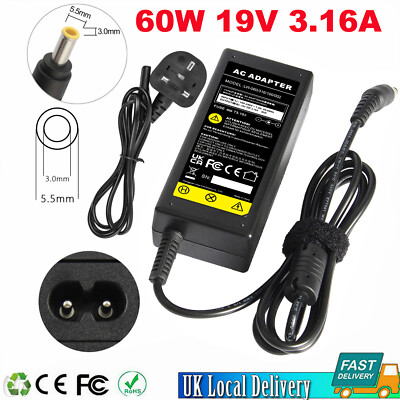 For Samsung Q330 R540 RV510 RV511 Laptop Adapter Charger Power Supply 3 ...