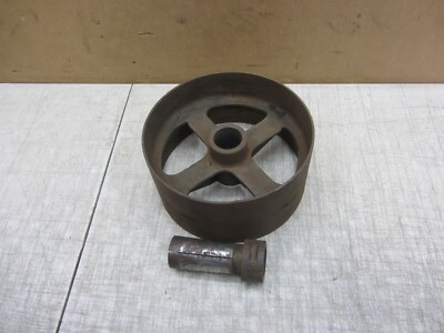 VTG STEEL FLAT BELT PULLEY W HUB COLLET LINE SHAFT HIT MISS ENGINE ...