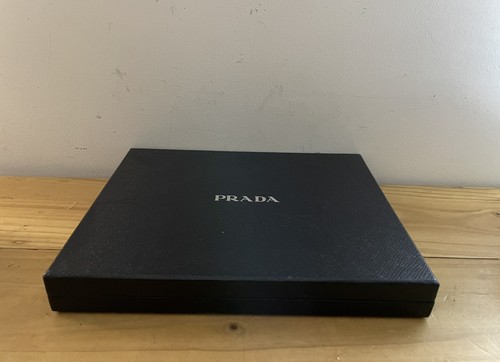 prada gift box authentic pre-owed navy as new 27*22(h)*3.5(d)cm ...