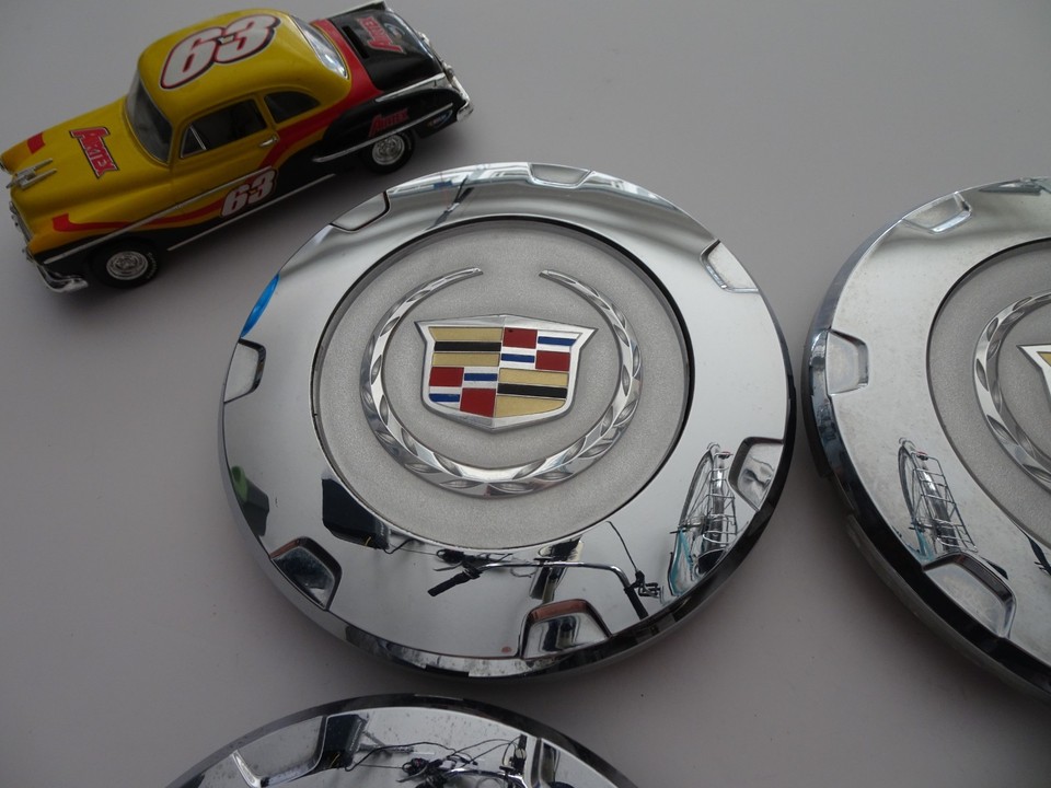 Set of 4 2007-14 Cadillac Escalade Chrome OEM 22" Wheel Center Cap ...