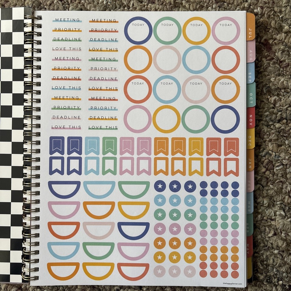 Happy Planner Organizer Multicolor 8.5x11 Big Teacher Layout educators ...
