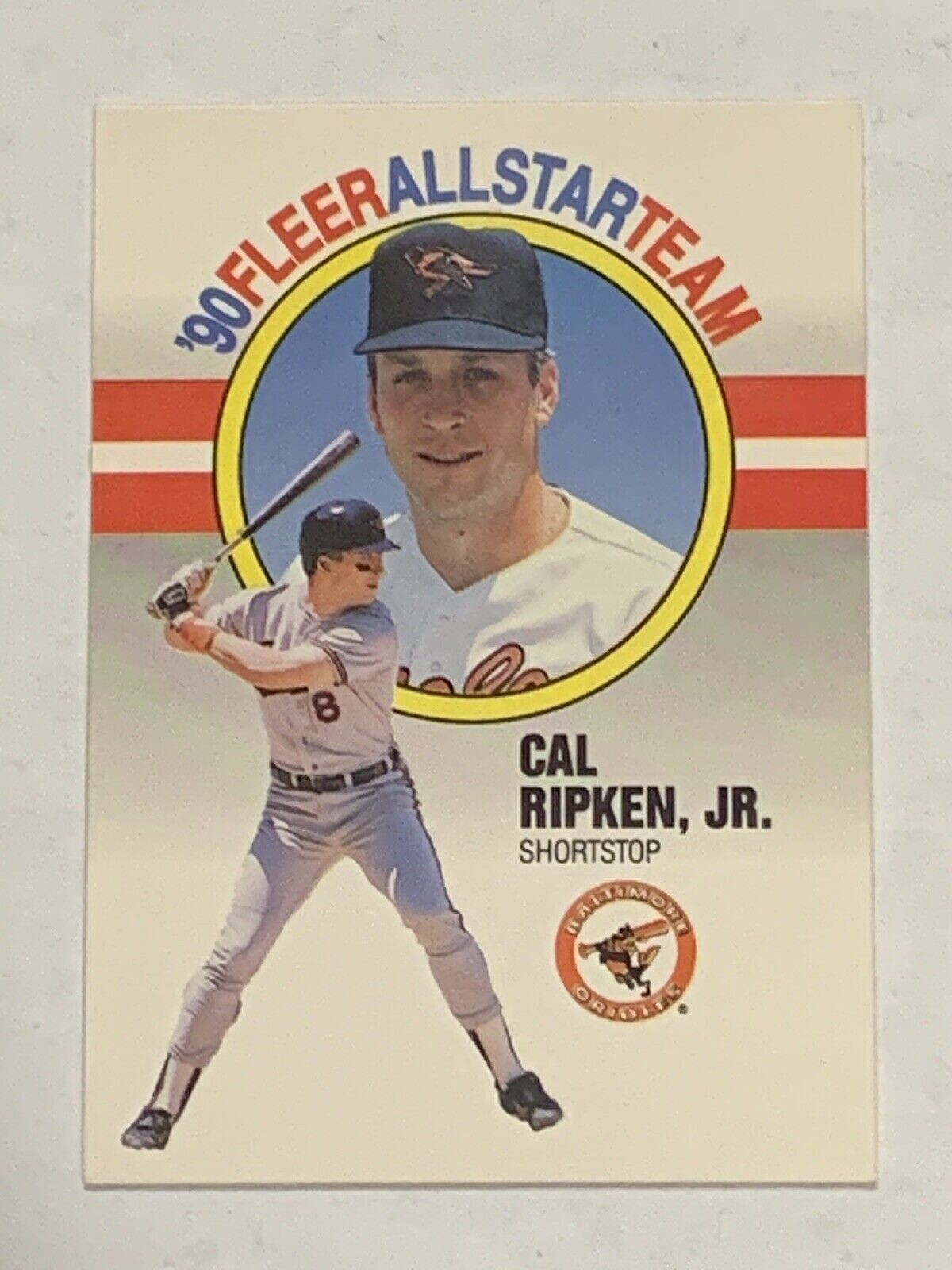 1990 Fleer All Star Team CAL RIPKEN JR. #8 HOF RARE INSERT 1:12 PACKS ...