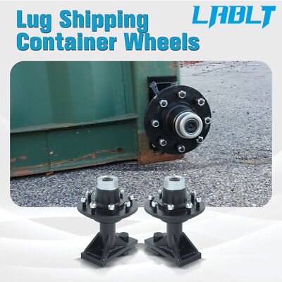 Pair Upgraded 8 x 6.5 Lug Superior Shipping Container Wheels Bolt-on ...