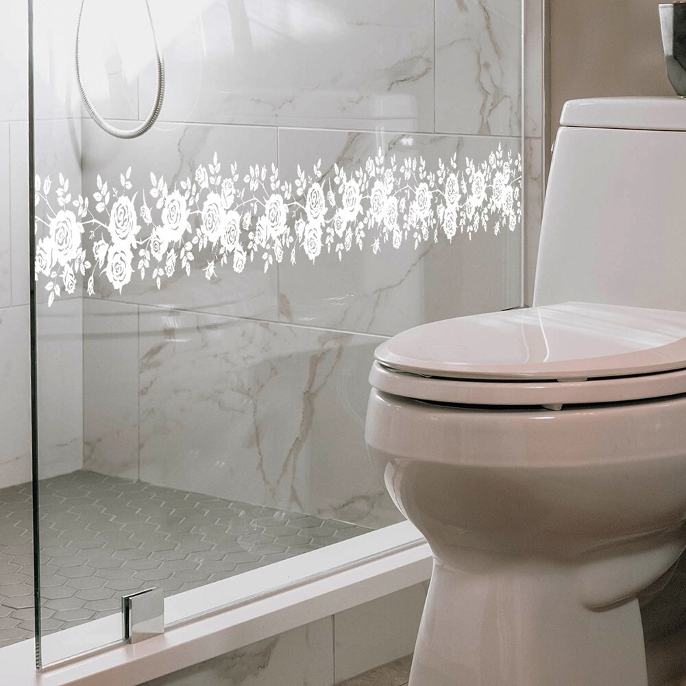 White Flower Rattan Wall Sticker with Removable Vinyl Material for ...