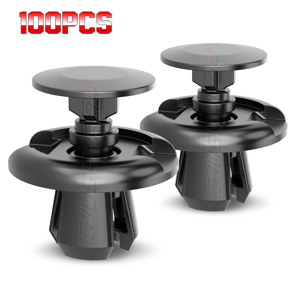 100x 8mm Hole Fender Liner Push-Type Retainer Clips for Honda 91501-S04 ...