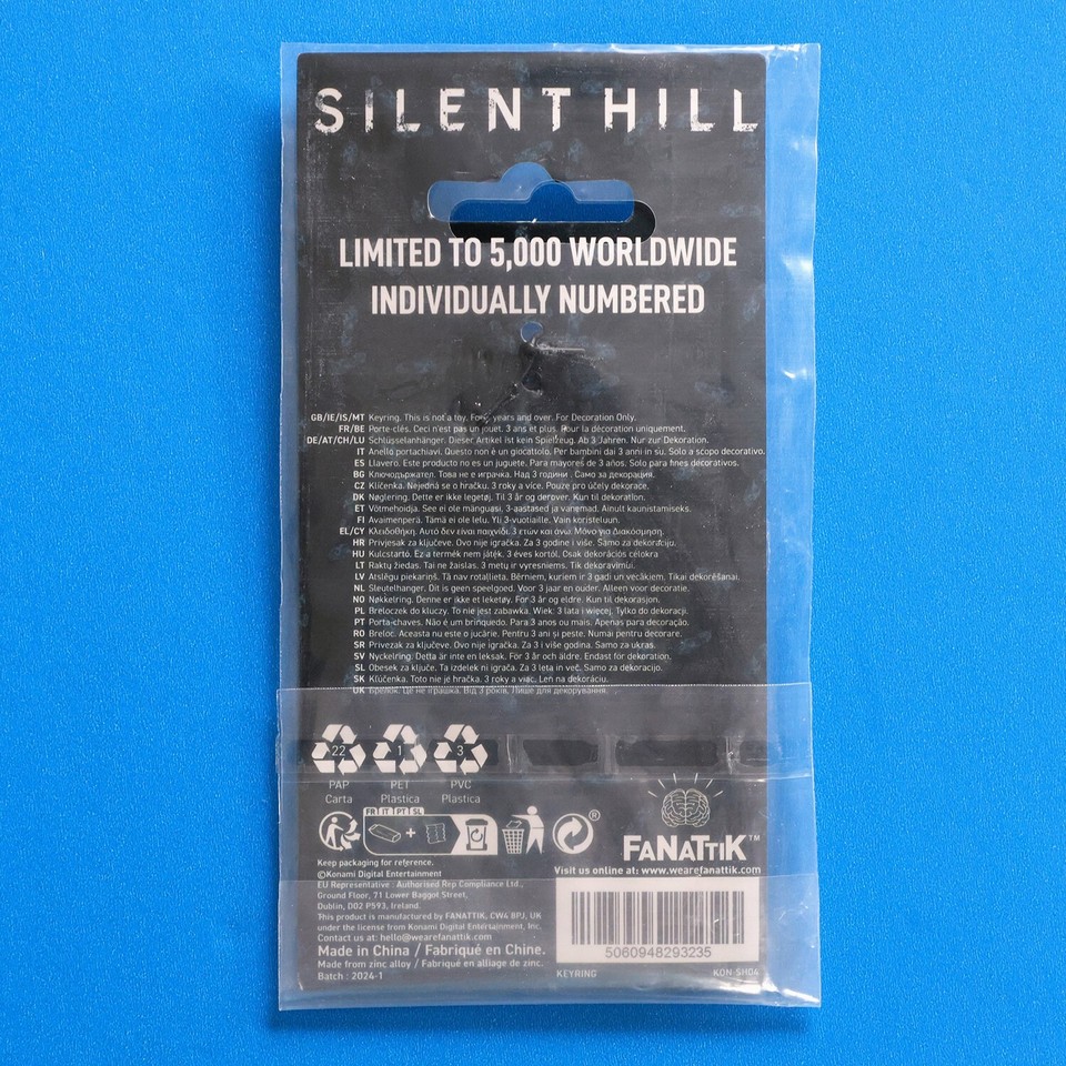 Silent Hill Lakeview Hotel Keyring Official Konami Collectible Keychain ...
