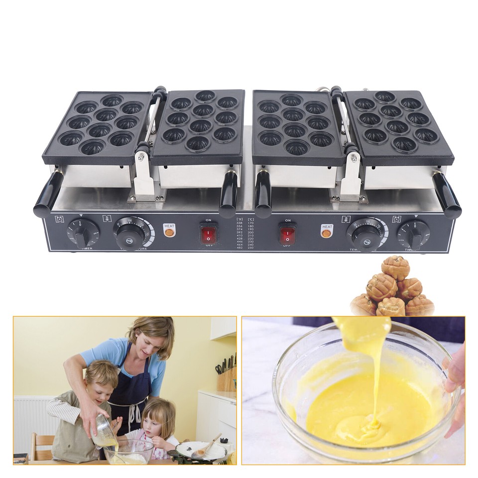 Kitchen 20pcs Pancakes Maker Electric Mini Pancake Poffertjes Machine ...