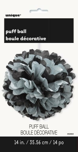 Puff Decor 36cm - Black+Silver | eBay