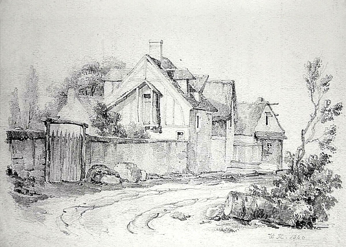 Pencil Drawings Of Cabins