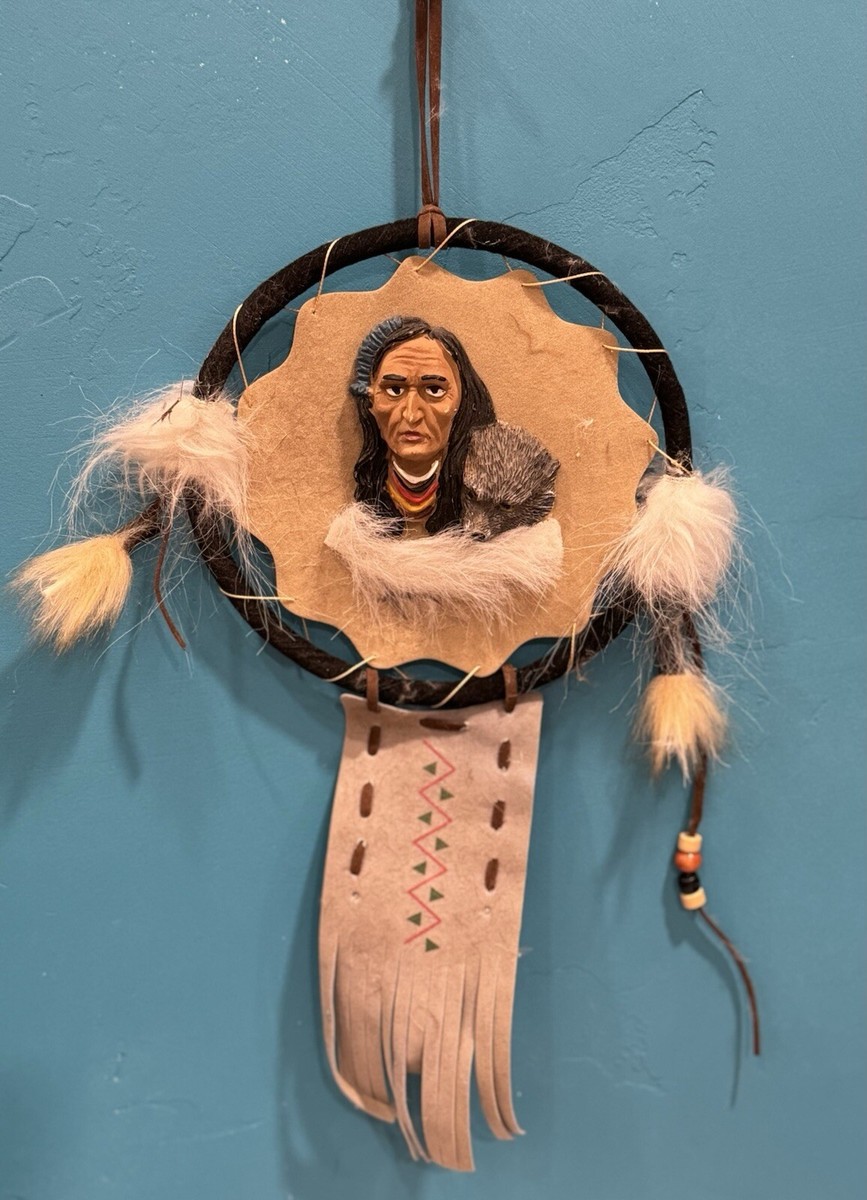 Native American Warrior Shields Lakota Sioux Polychrome Painted Large