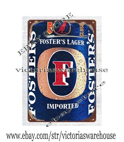 FOSTER'S BEER metal tin sign long wall decor | eBay