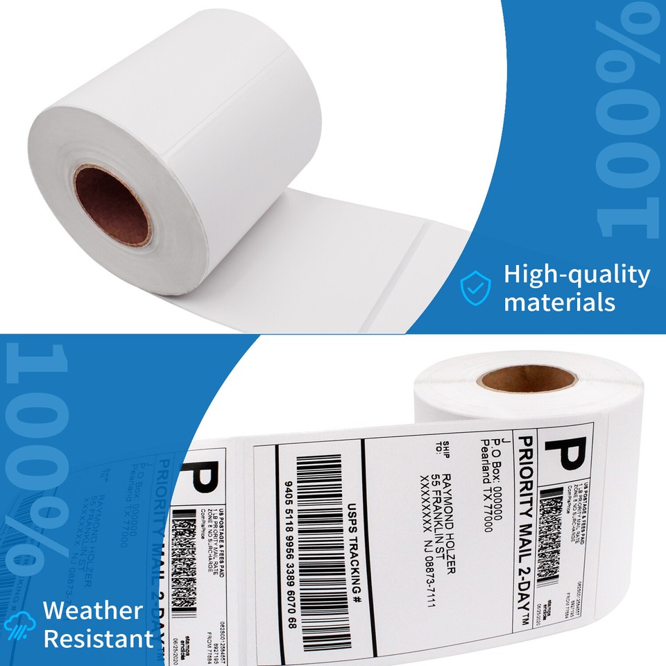 6 rolls Thermal Shipping Labels 4*6 inch for UPS USPS Shipstation 2100 ...