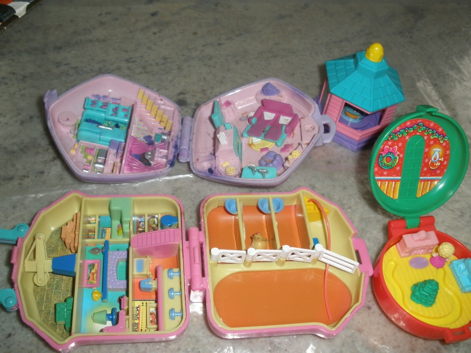 LOT OF 4 VINTAGE MINI POLLY POCKET BUILDINGS ONLY | eBay