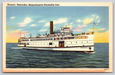 Massachusetts MA Nantucket Steamer Linen Vintage Postcard Z32 | eBay